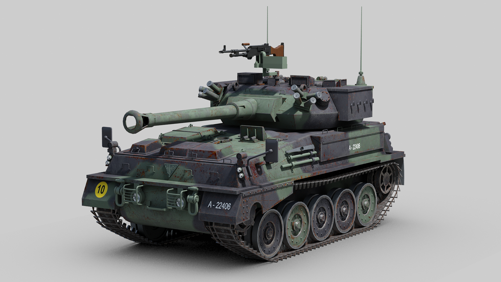 3d British Scorpion 90 T Model