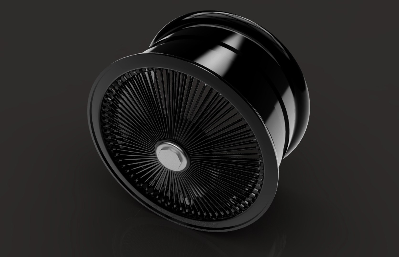 3d Black Dayton Wheel Model