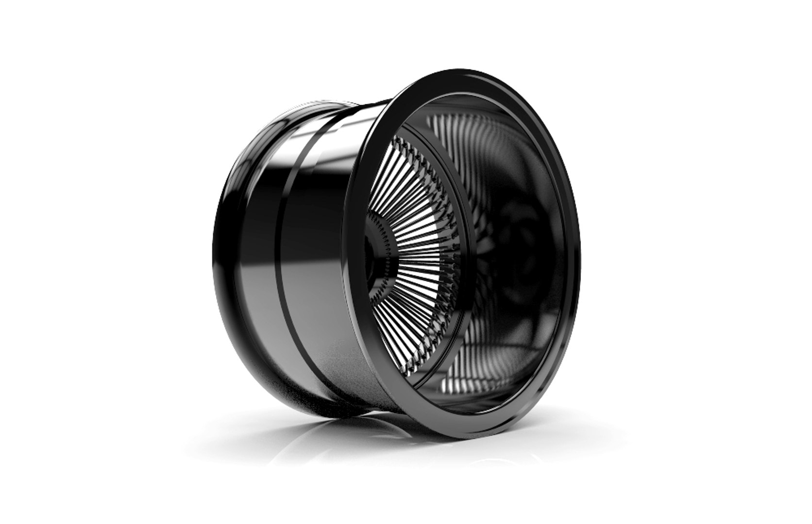 3d Black Dayton Wheel Model