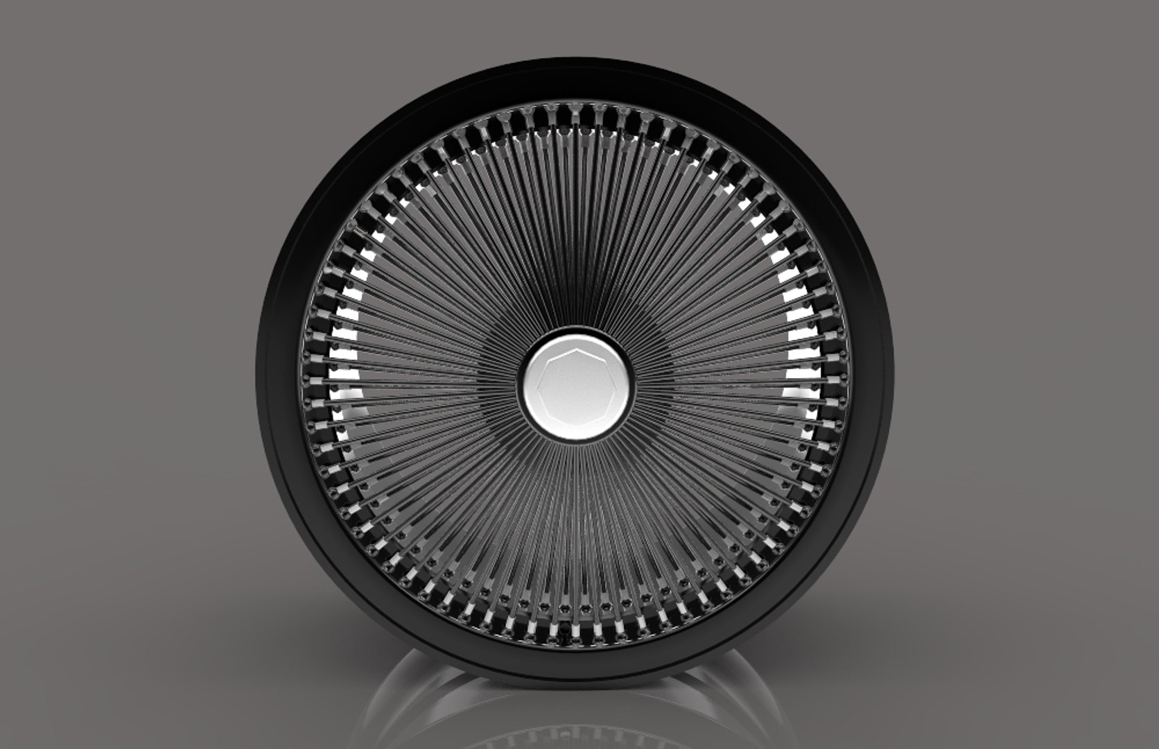 3d Black Dayton Wheel Model