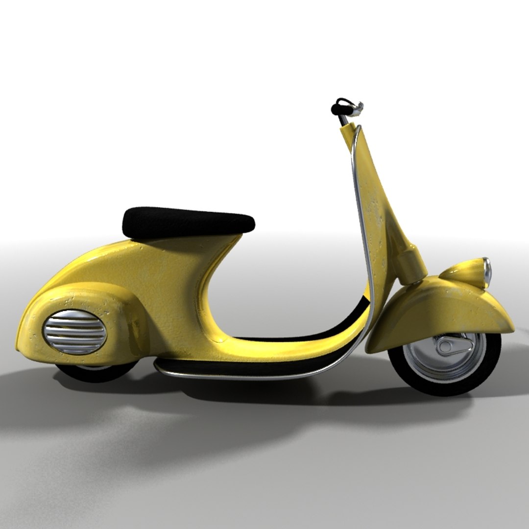 3d Old Scooter Model