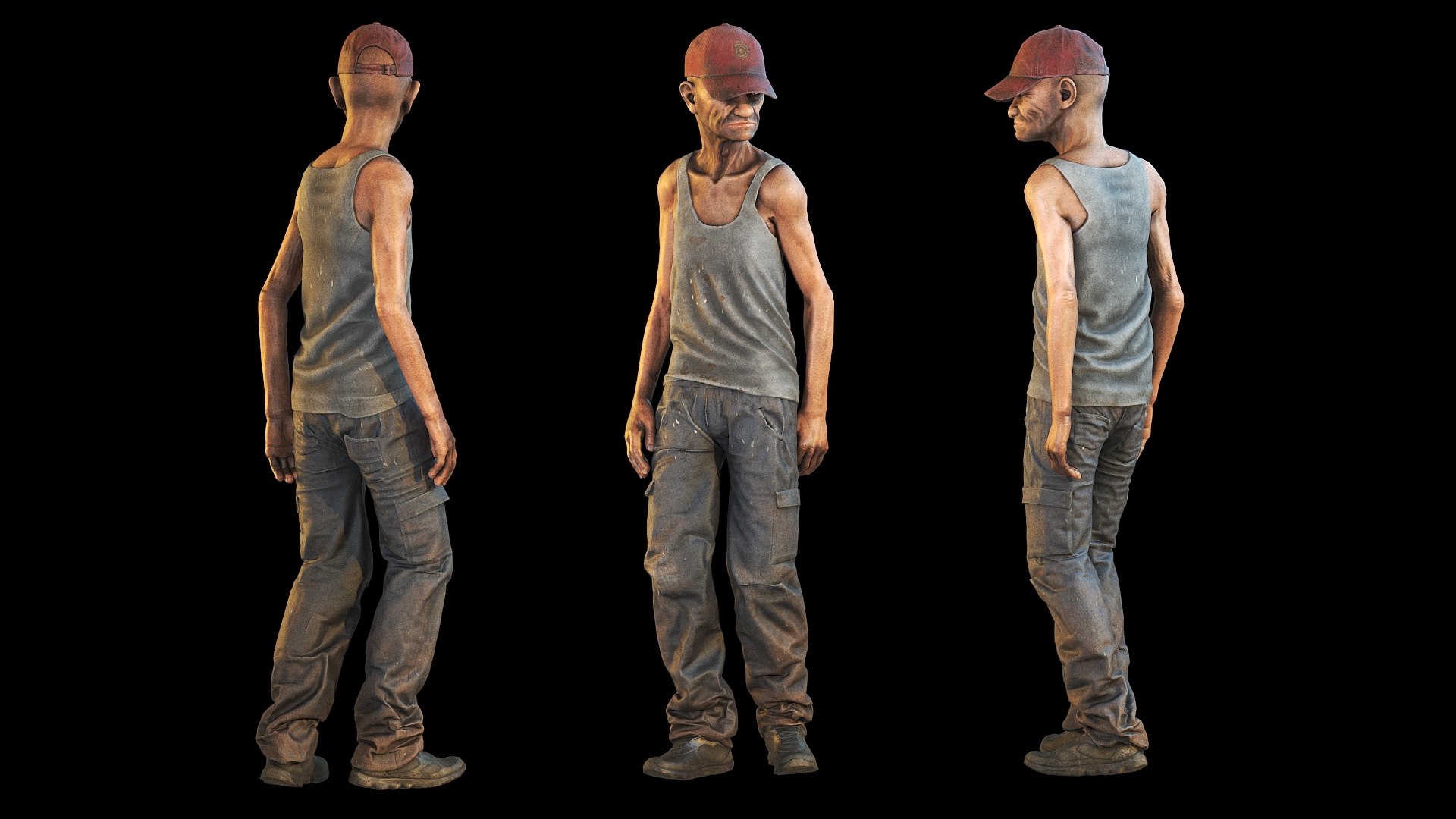 Homeless Person Jerry 3D Model - TurboSquid 2092852