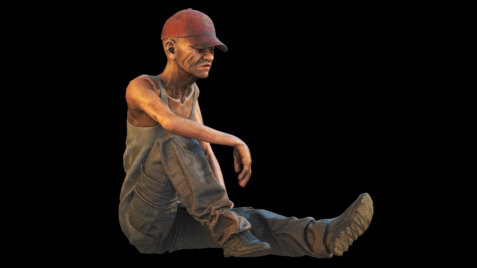 Homeless Person Jerry 3D Model - TurboSquid 2092852