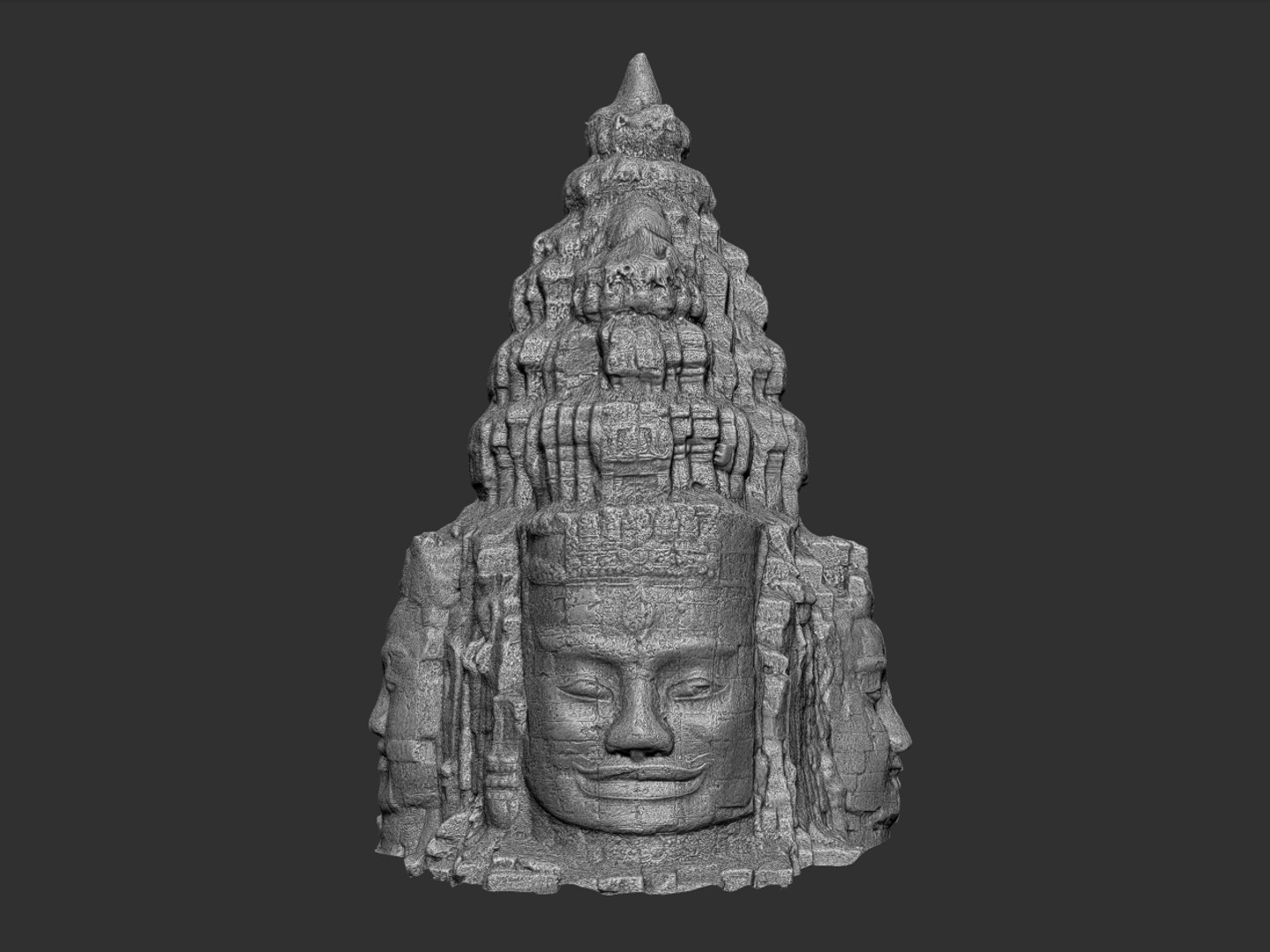 3d Obj Angkor Faces 16k