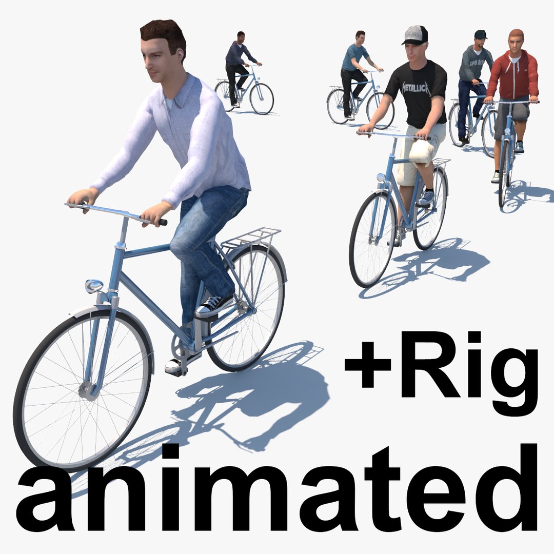 Cyclists Animation Rig 3D Model - TurboSquid 1337644