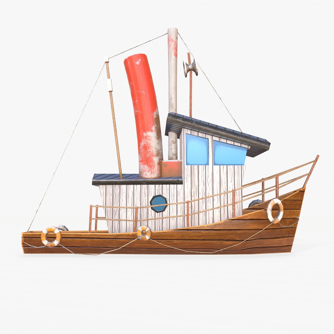 Cartoon Mini Boat 2 3D - TurboSquid 1782333