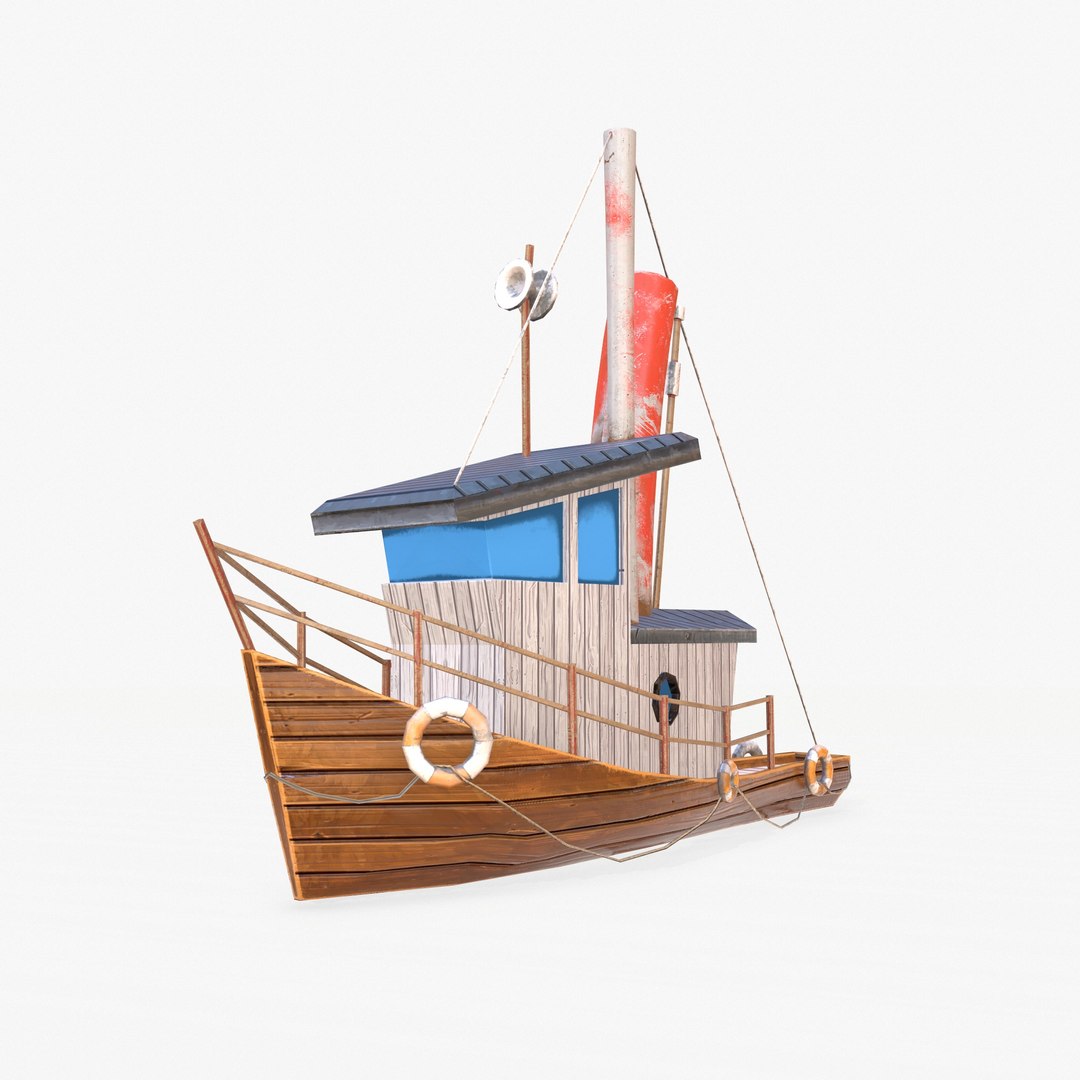 Cartoon Mini Boat 2 3D - TurboSquid 1782333