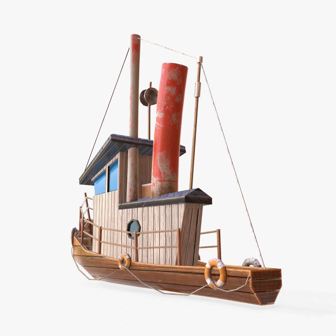 Cartoon Mini Boat 2 3D - TurboSquid 1782333