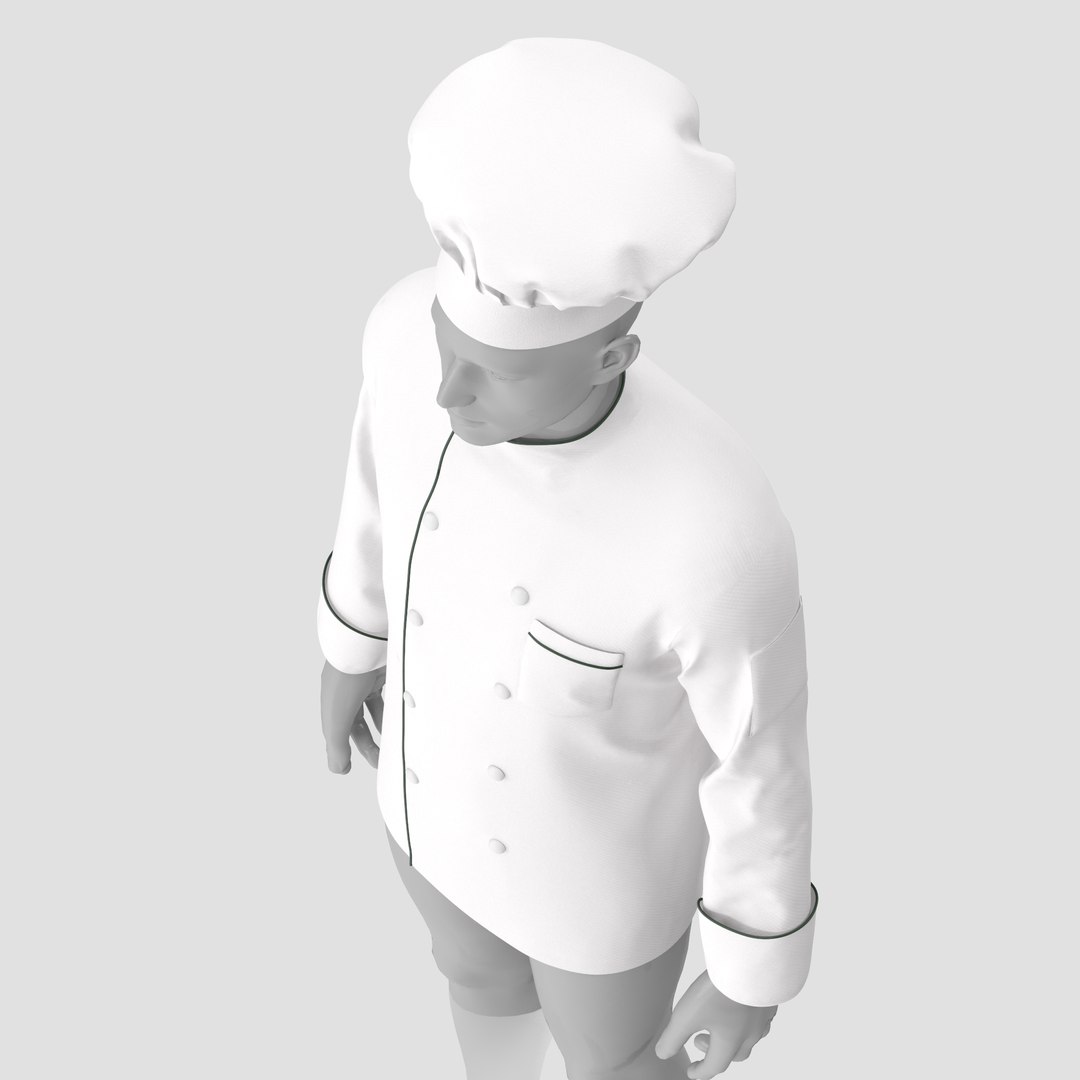 3D Chef Jacket - TurboSquid 1531061
