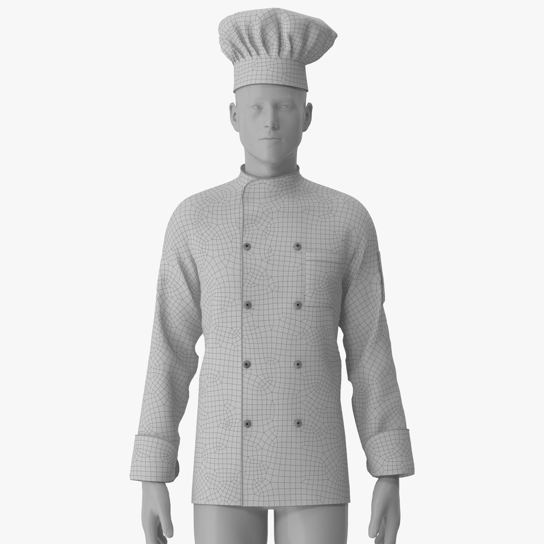 3D Chef Jacket - TurboSquid 1531061