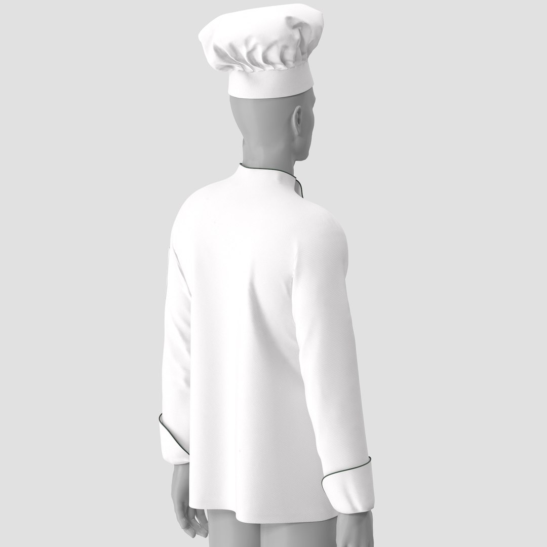 3D Chef Jacket - TurboSquid 1531061