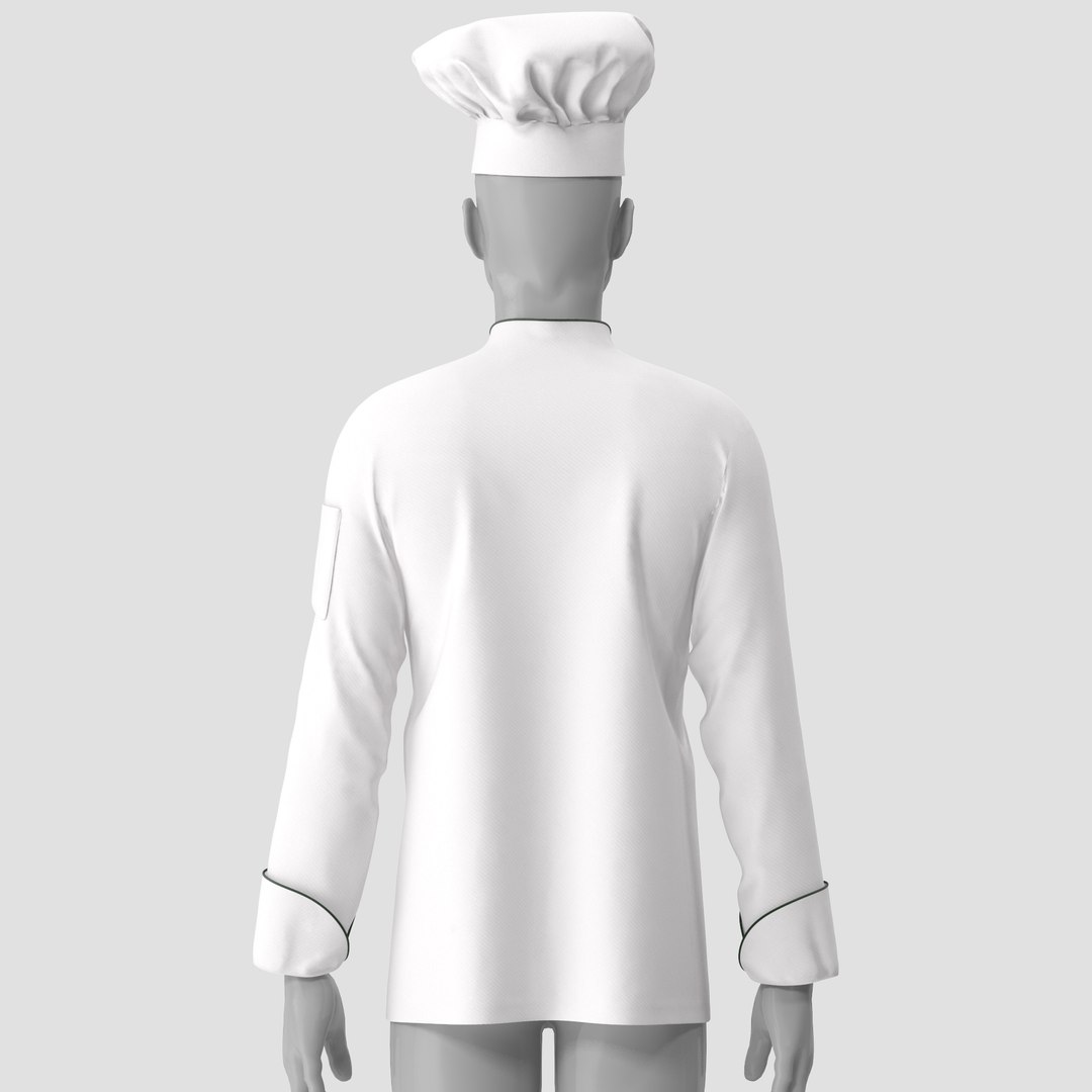 3D Chef Jacket - TurboSquid 1531061