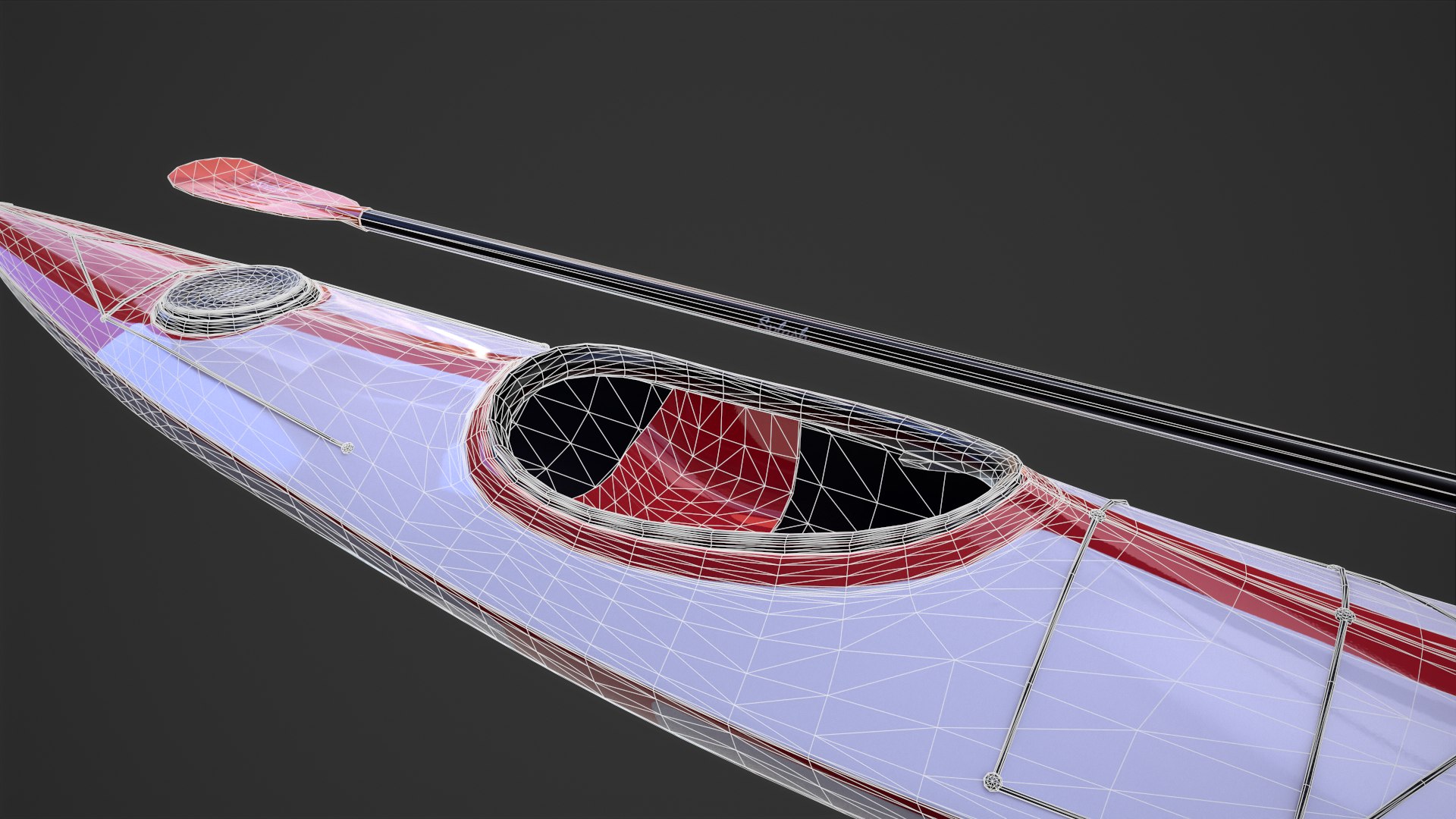 3D Kayak And Paddle Model - TurboSquid 1760282