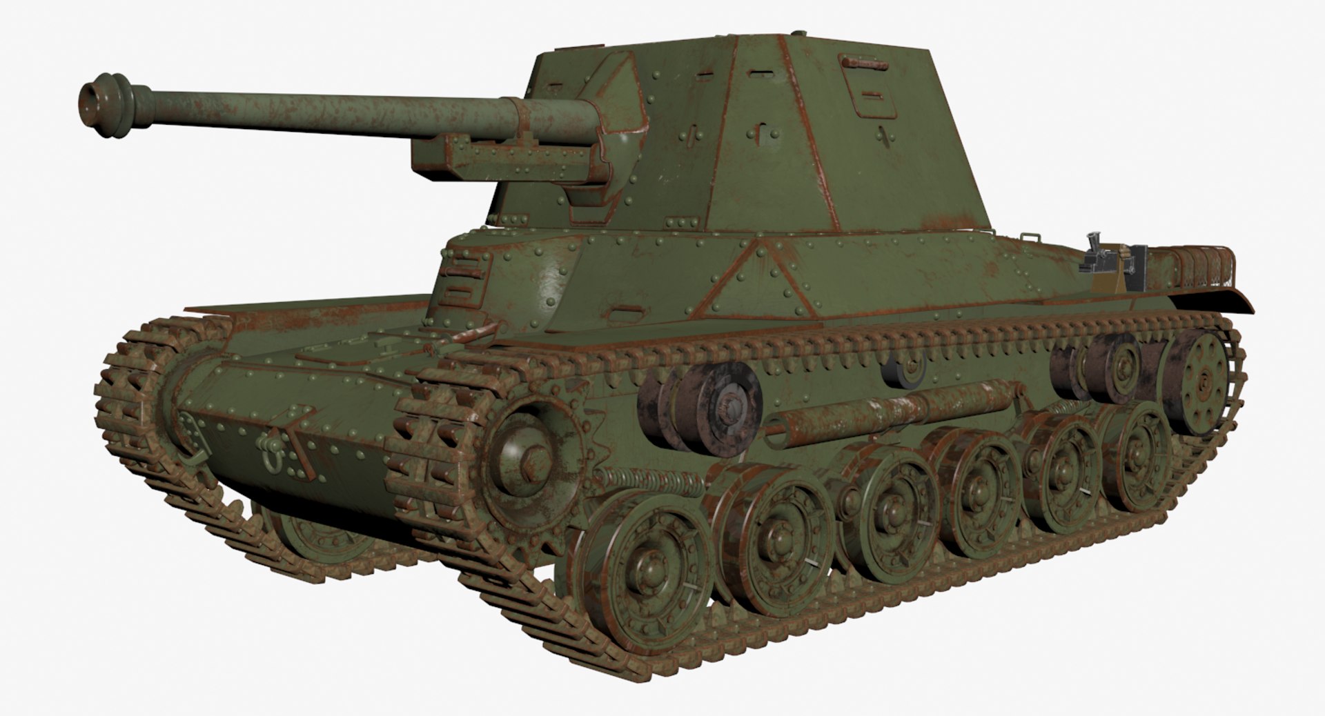 3D Tank Type 3 Chi-nu Model - TurboSquid 1644974