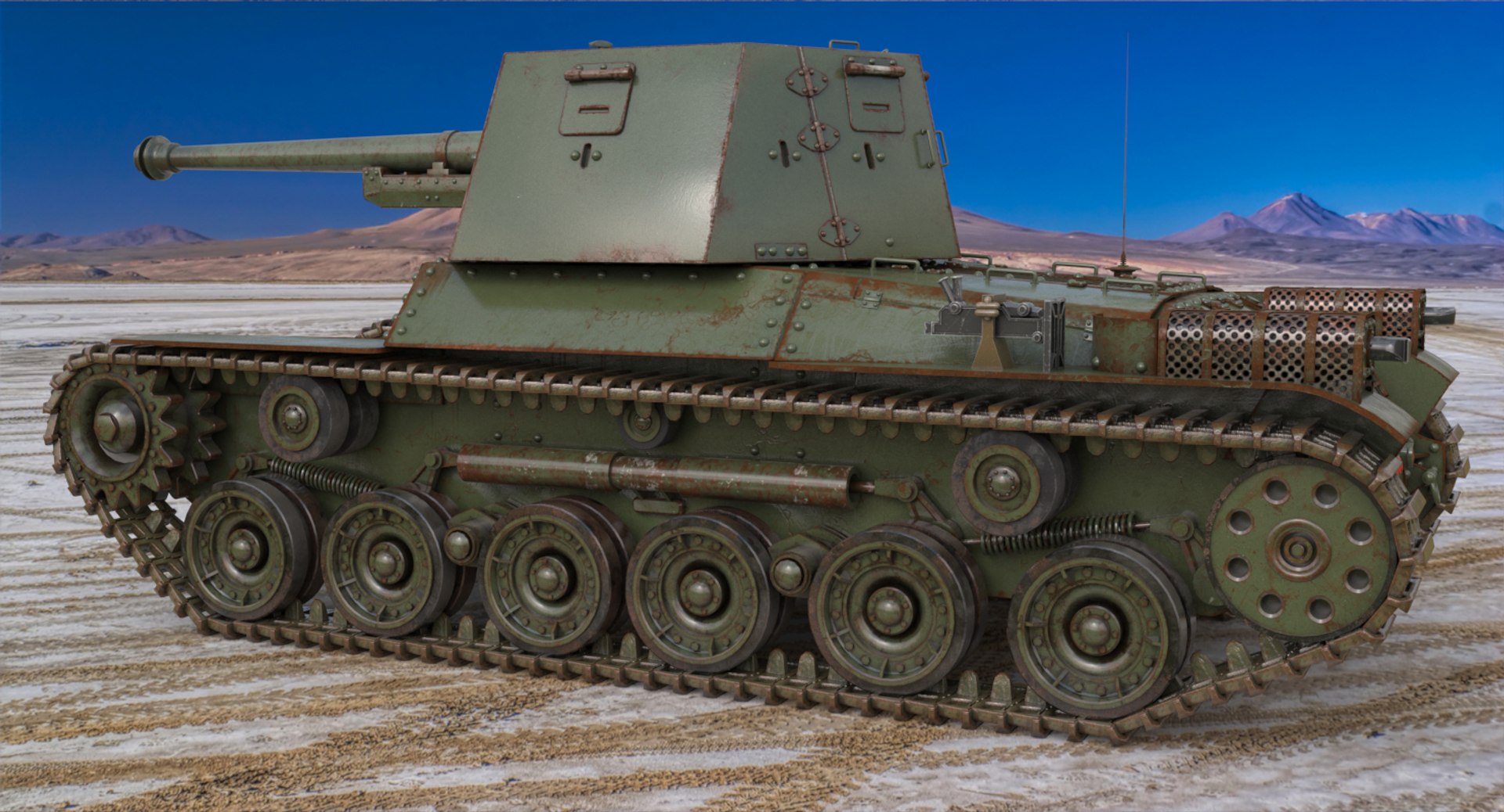 3D Tank Type 3 Chi-nu Model - TurboSquid 1644974