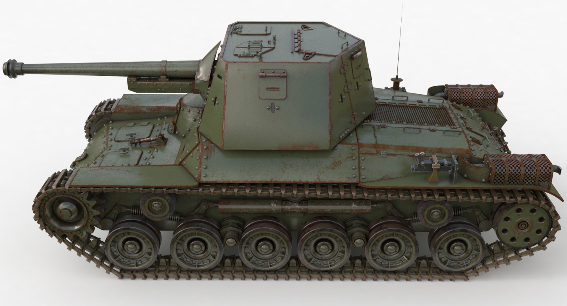 3D Tank Type 3 Chi-nu Model - TurboSquid 1644974