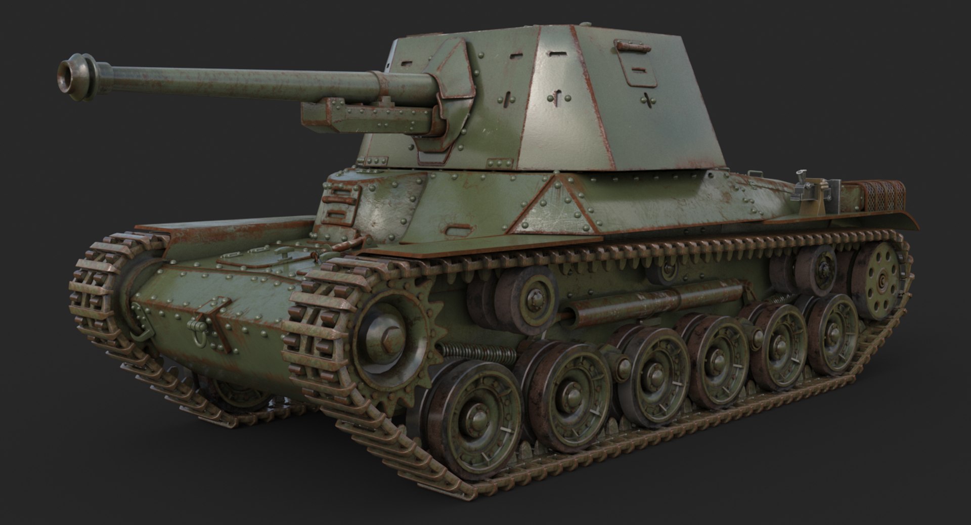3D Tank Type 3 Chi-nu Model - TurboSquid 1644974