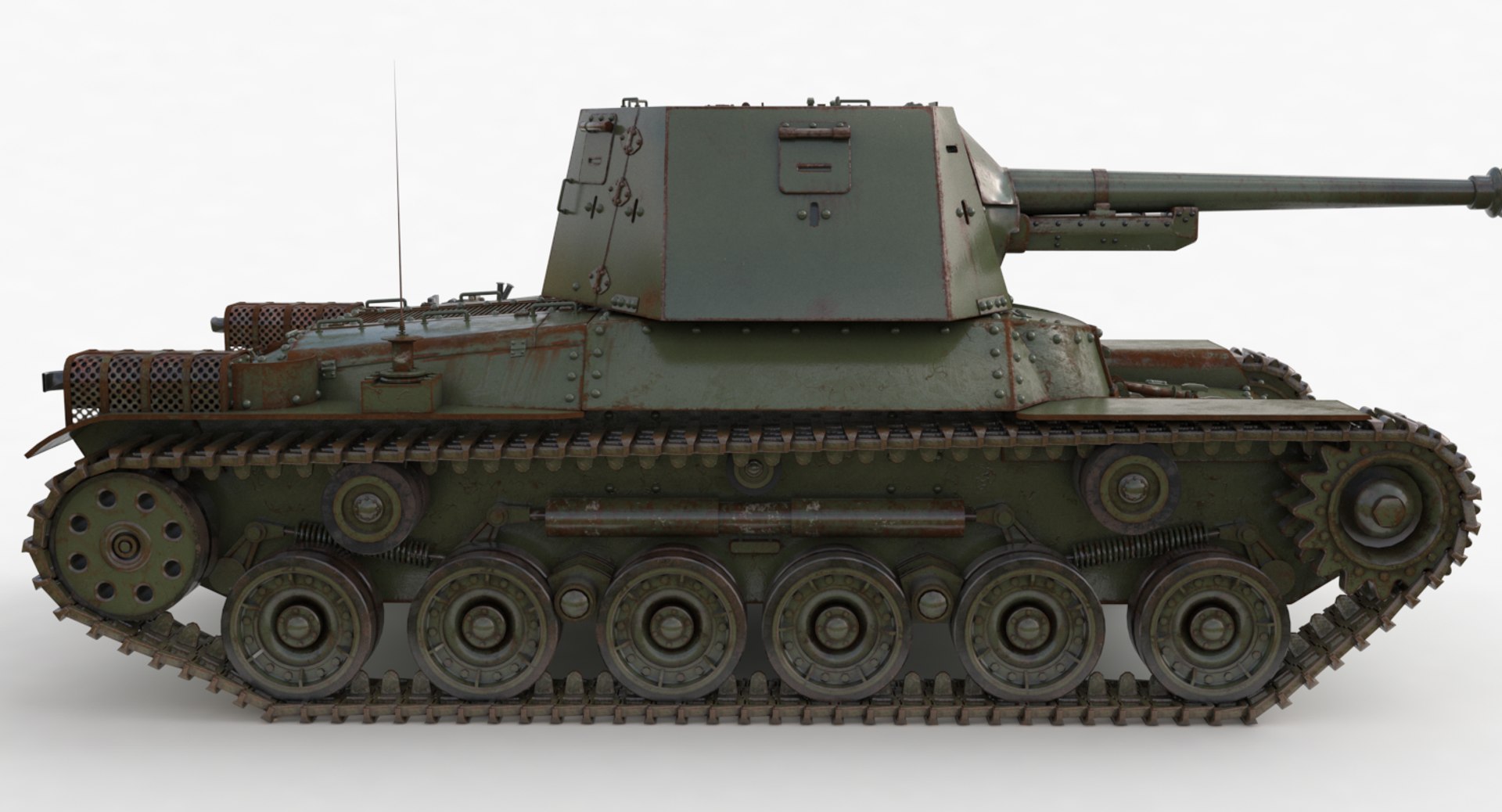 3D Tank Type 3 Chi-nu Model - TurboSquid 1644974