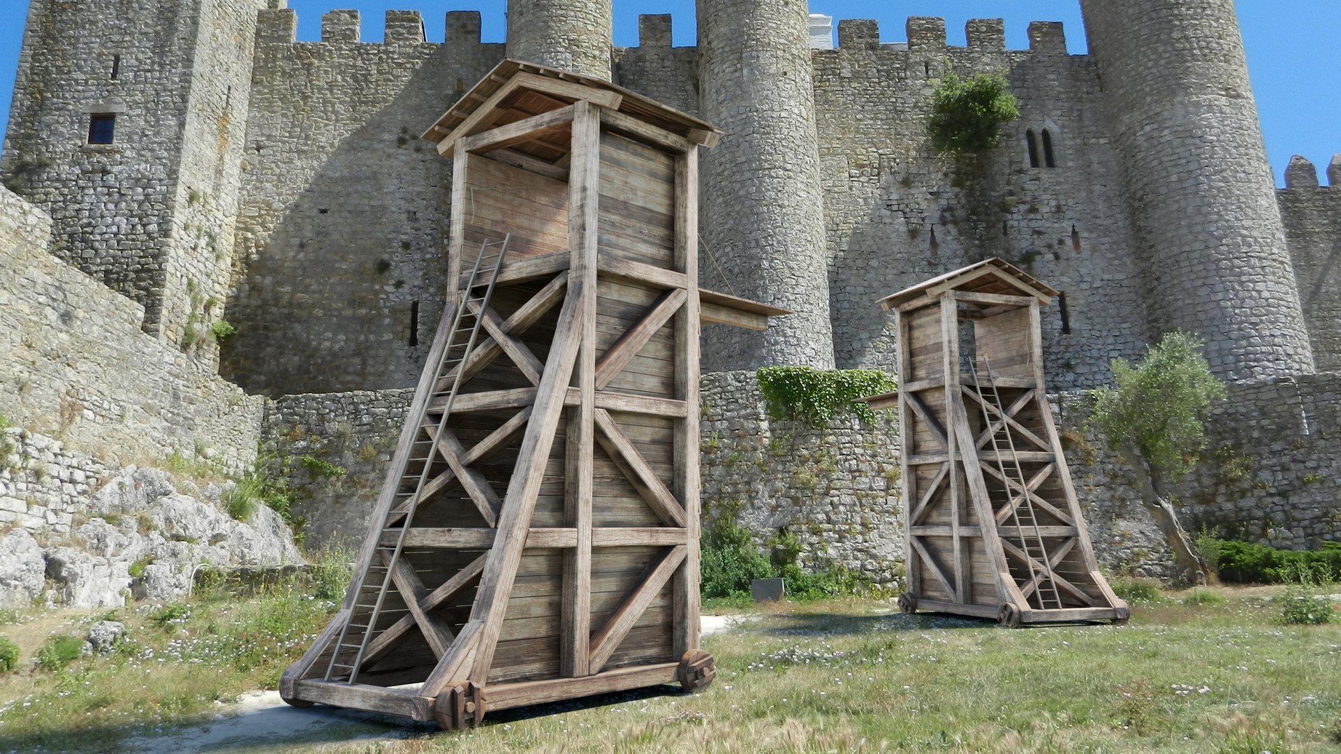 Medieval Siege Tower 3d Obj