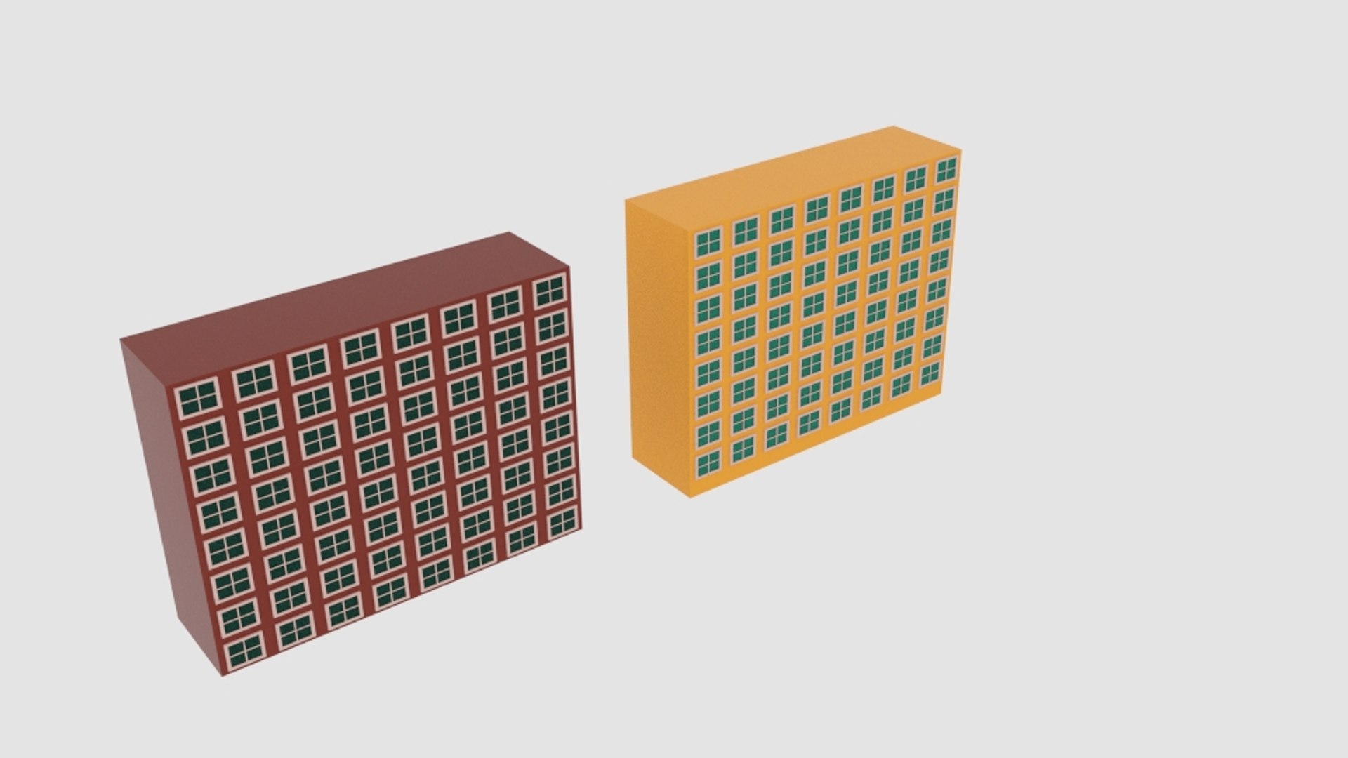 3D Building Square Rectangle - TurboSquid 1321703