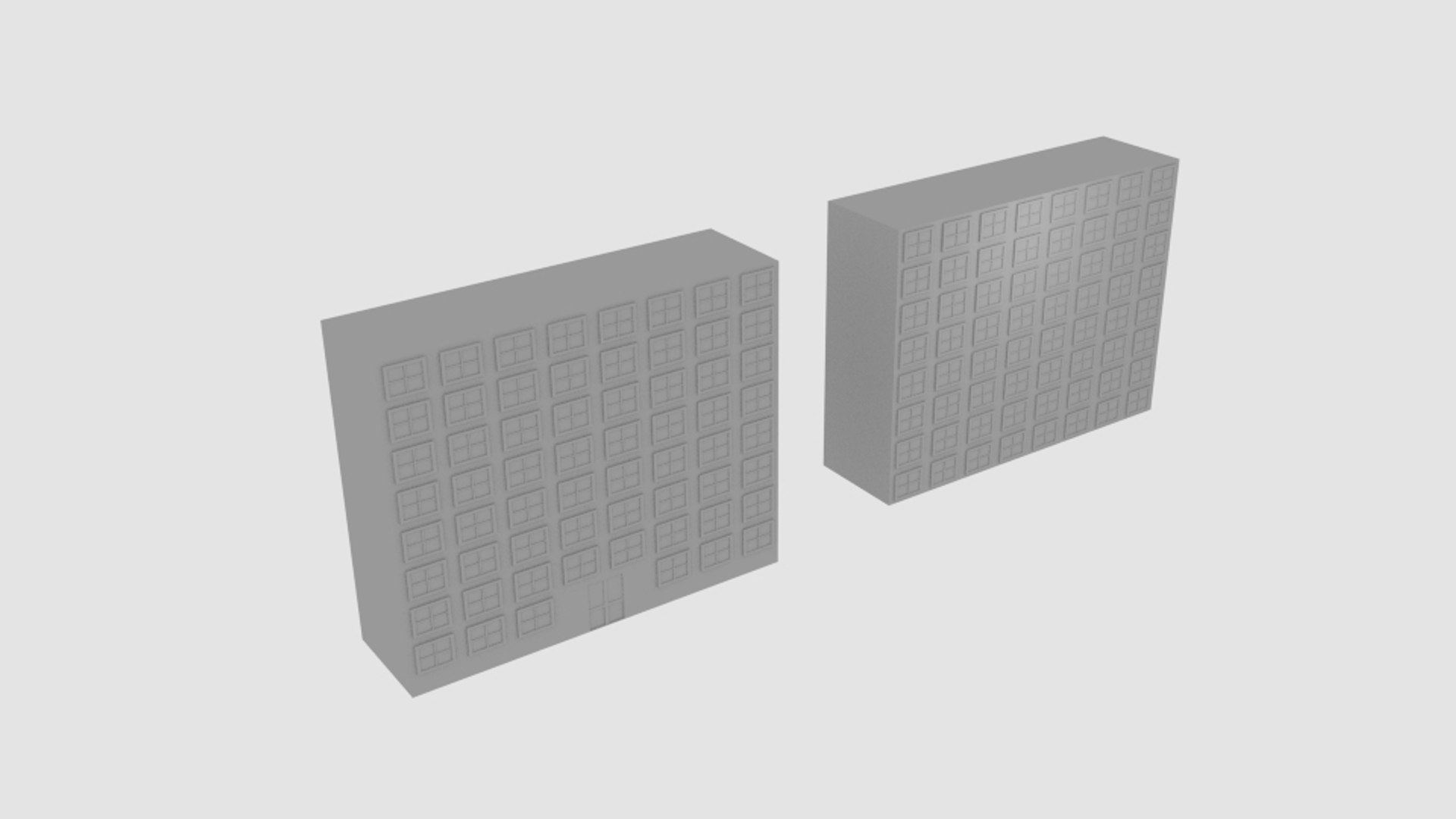 3D Building Square Rectangle - TurboSquid 1321703