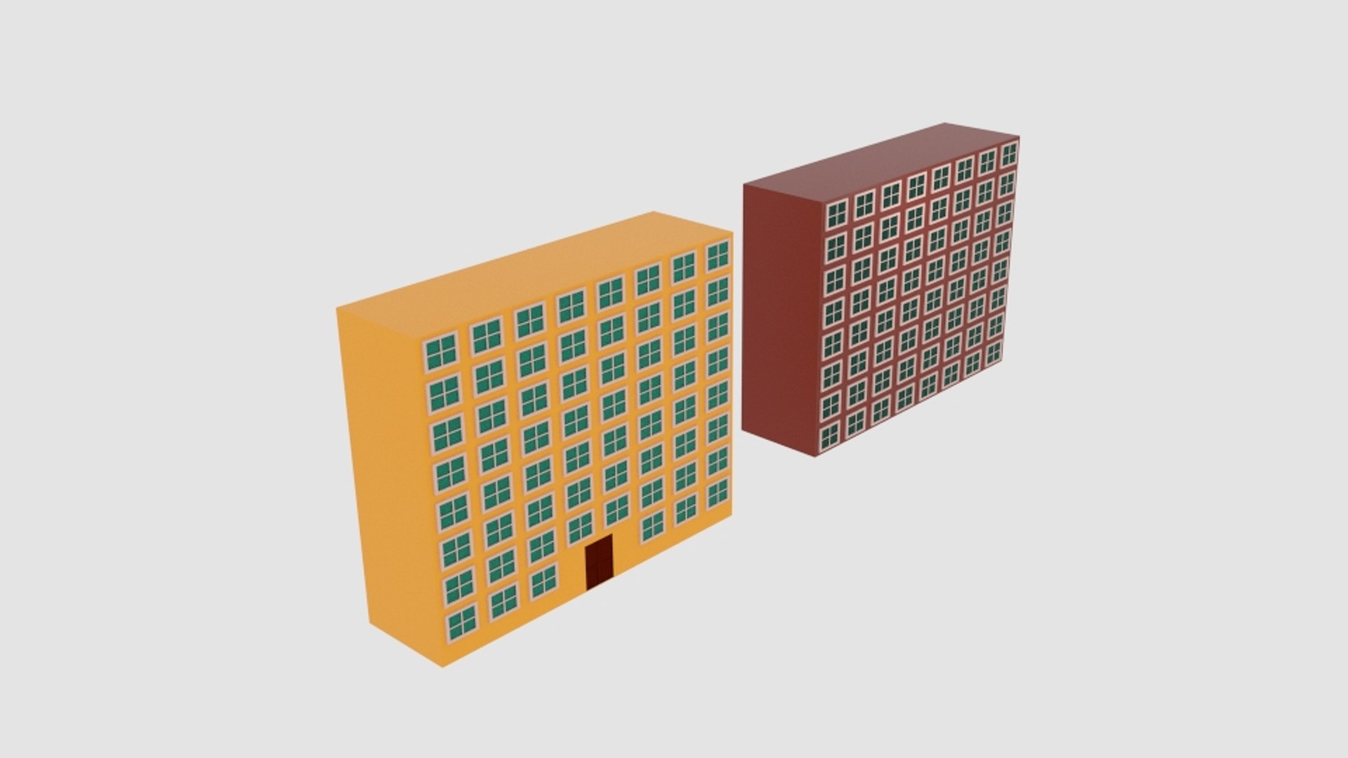 3D Building Square Rectangle - TurboSquid 1321703