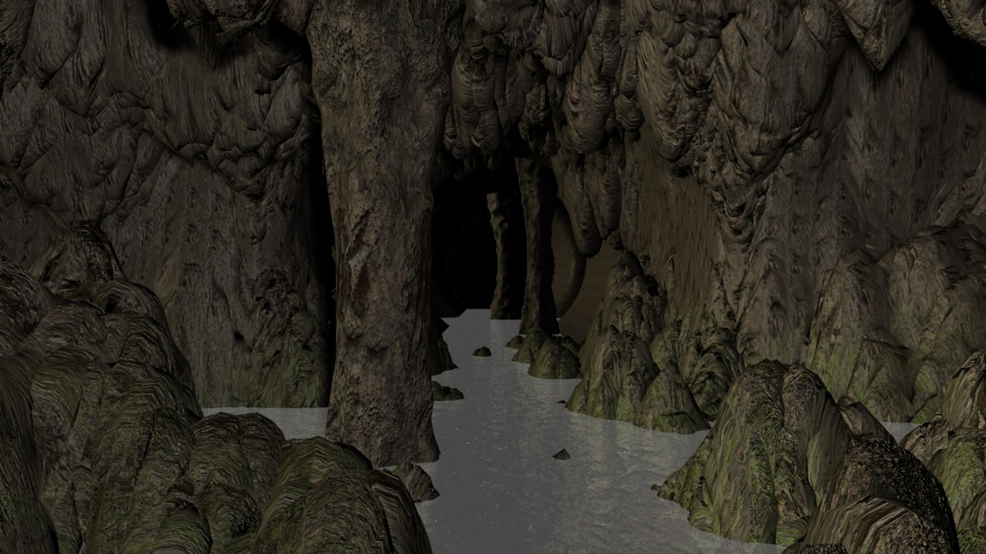 Cave Scene 3d Max
