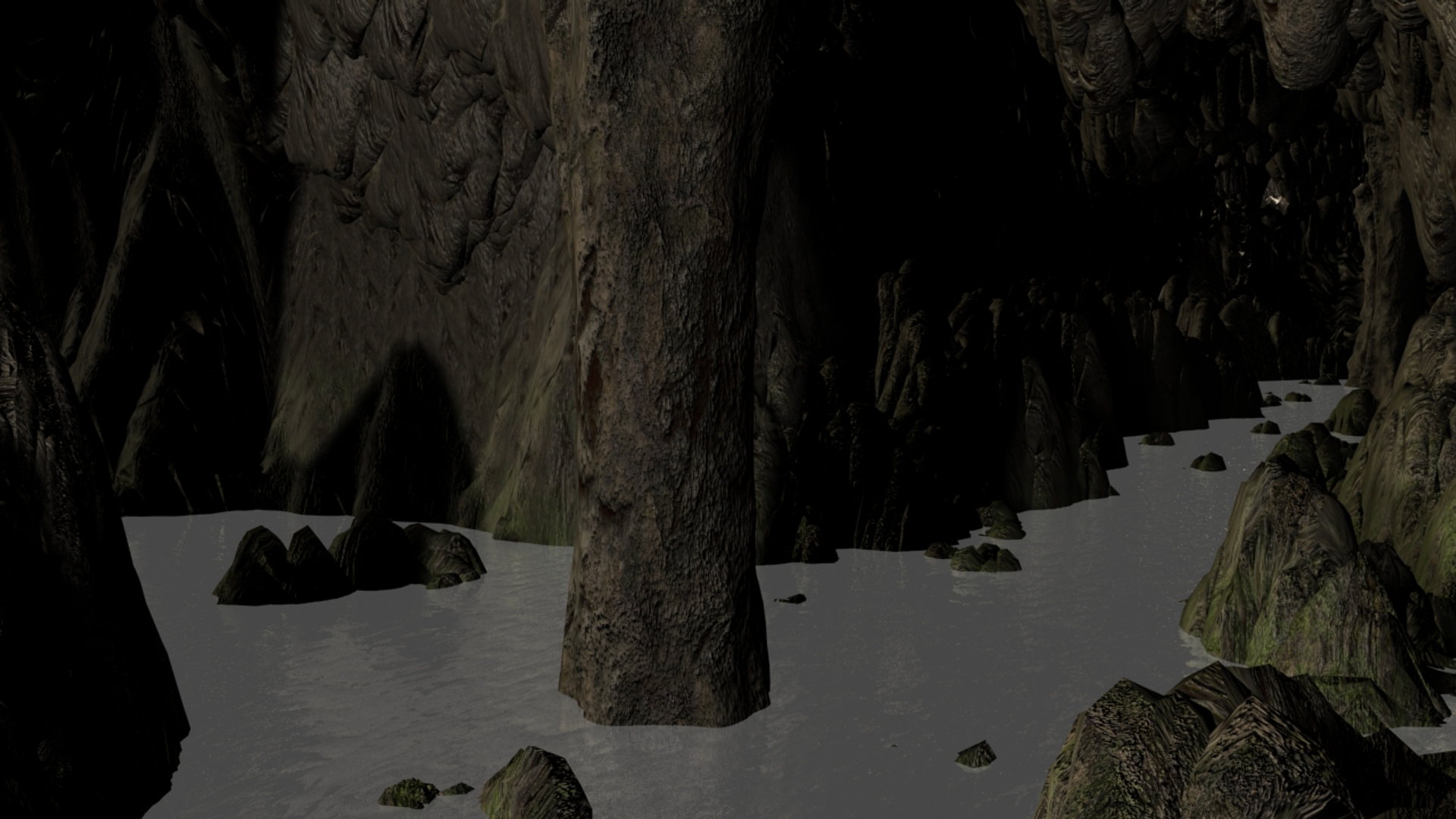 cave scene 3d max