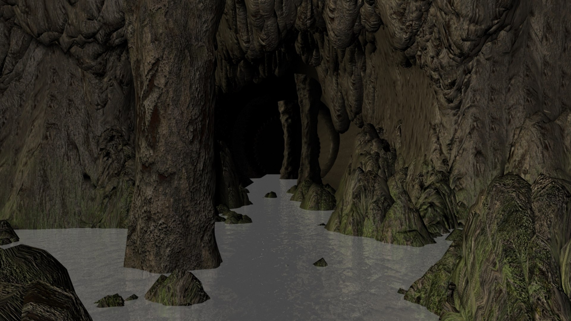 Cave Scene 3d Max