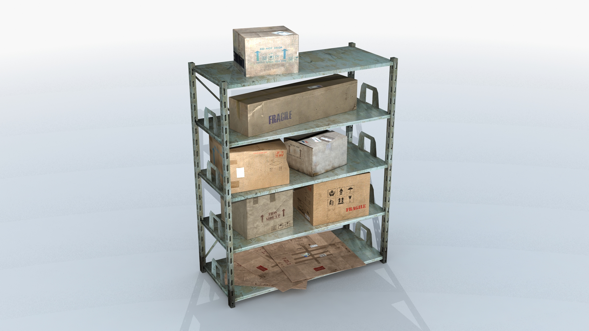 3D Metal Shelving Boxes 1 - TurboSquid 1491992
