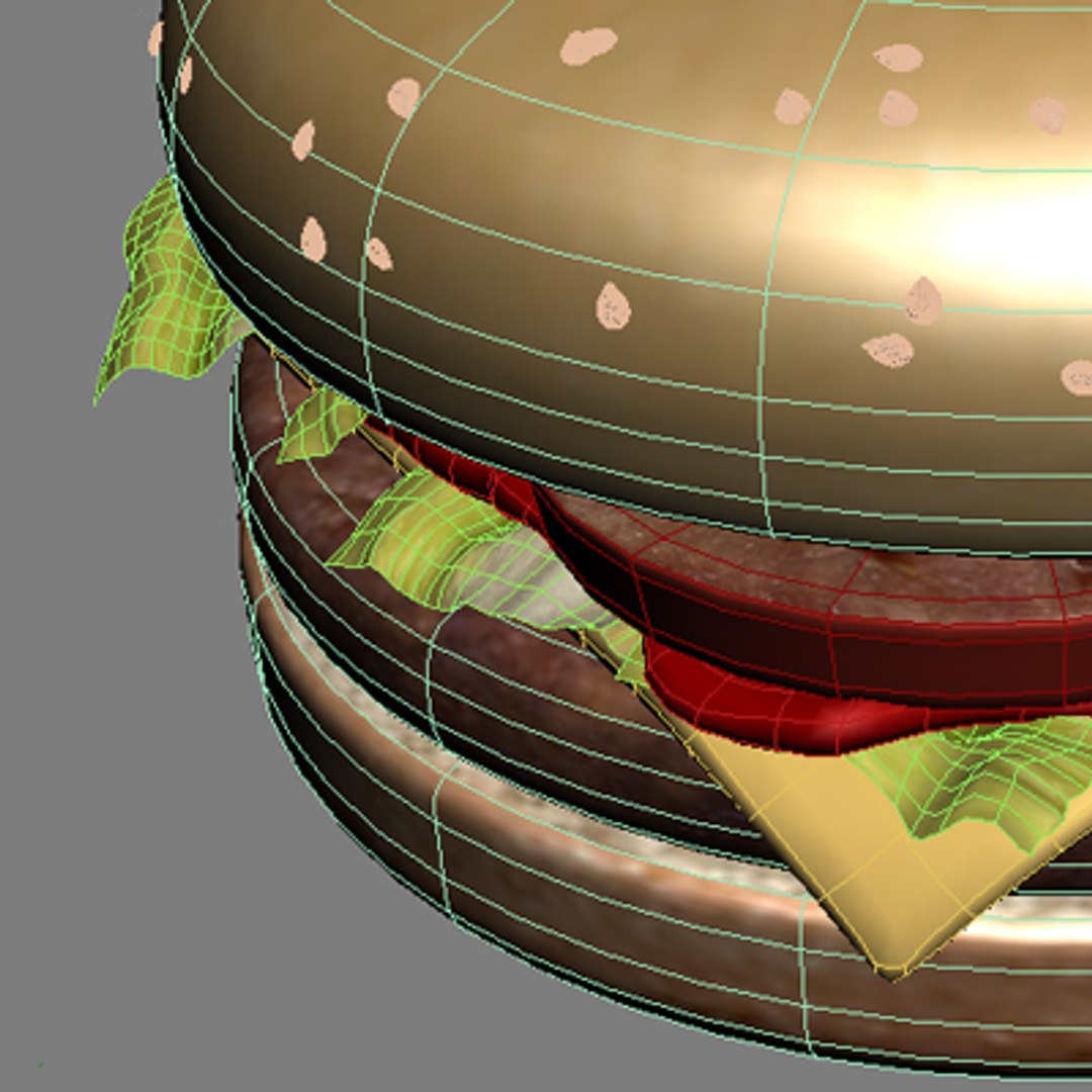 3d Burger Cheese-burger Model