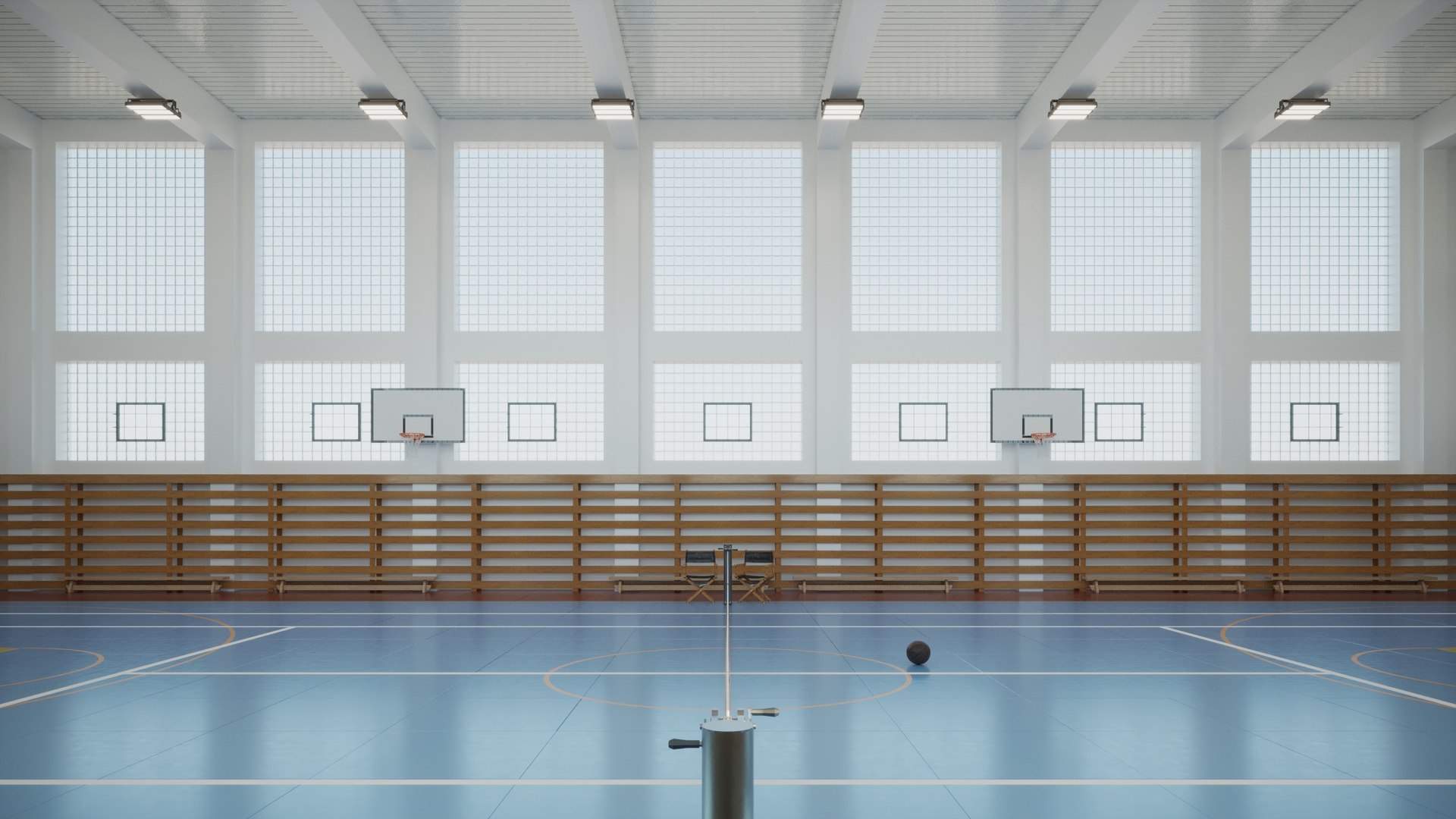 Basketball Tennis School Gym 3D Model - TurboSquid 2294685