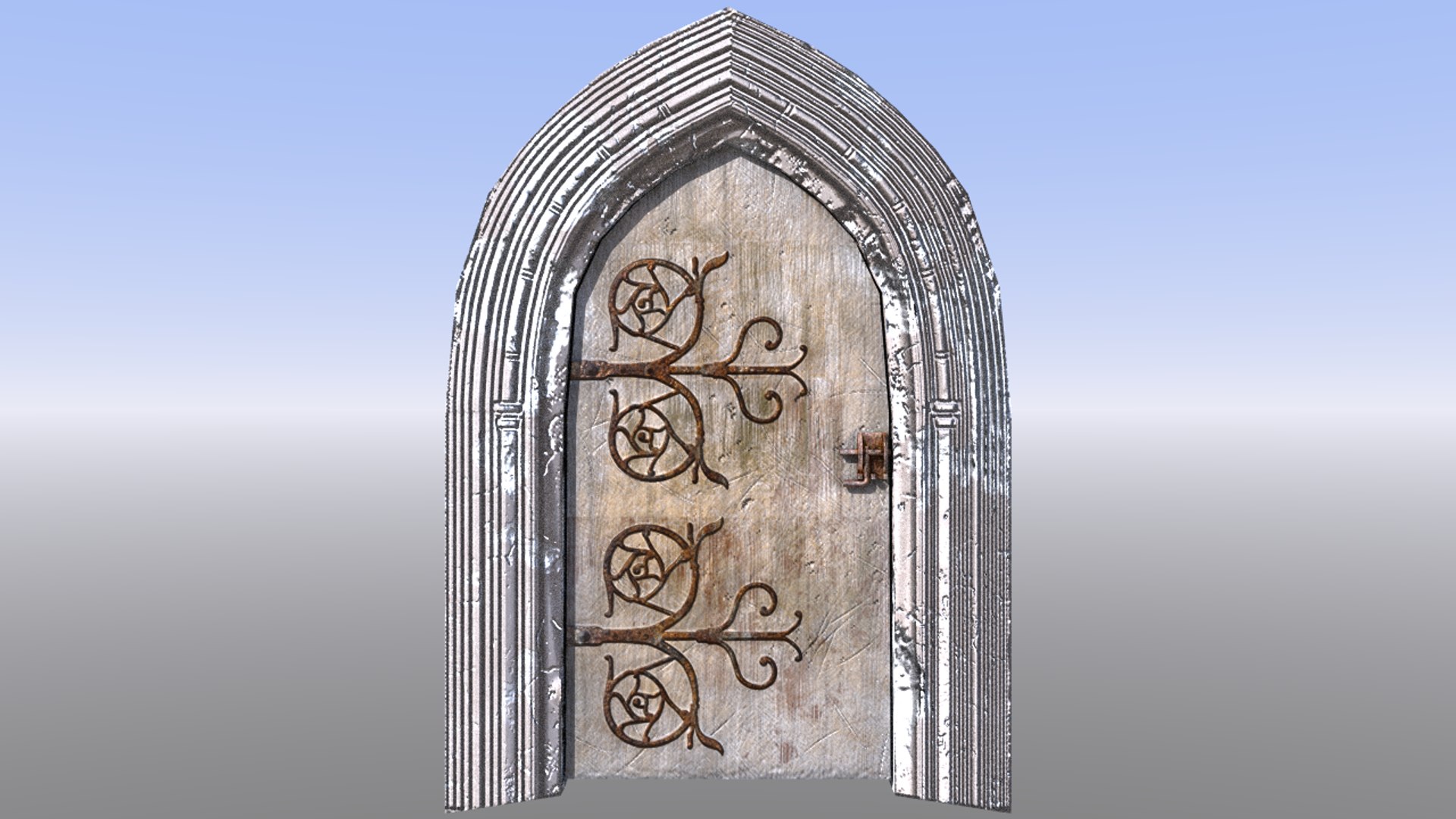 3D medieval door frame model - TurboSquid 1431607