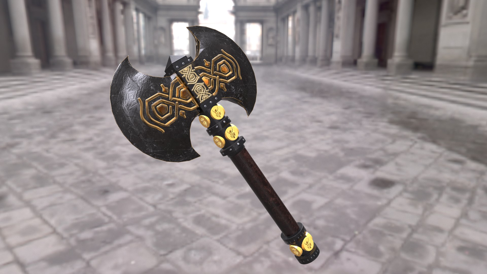 axe hobbit weapon 3d fbx
