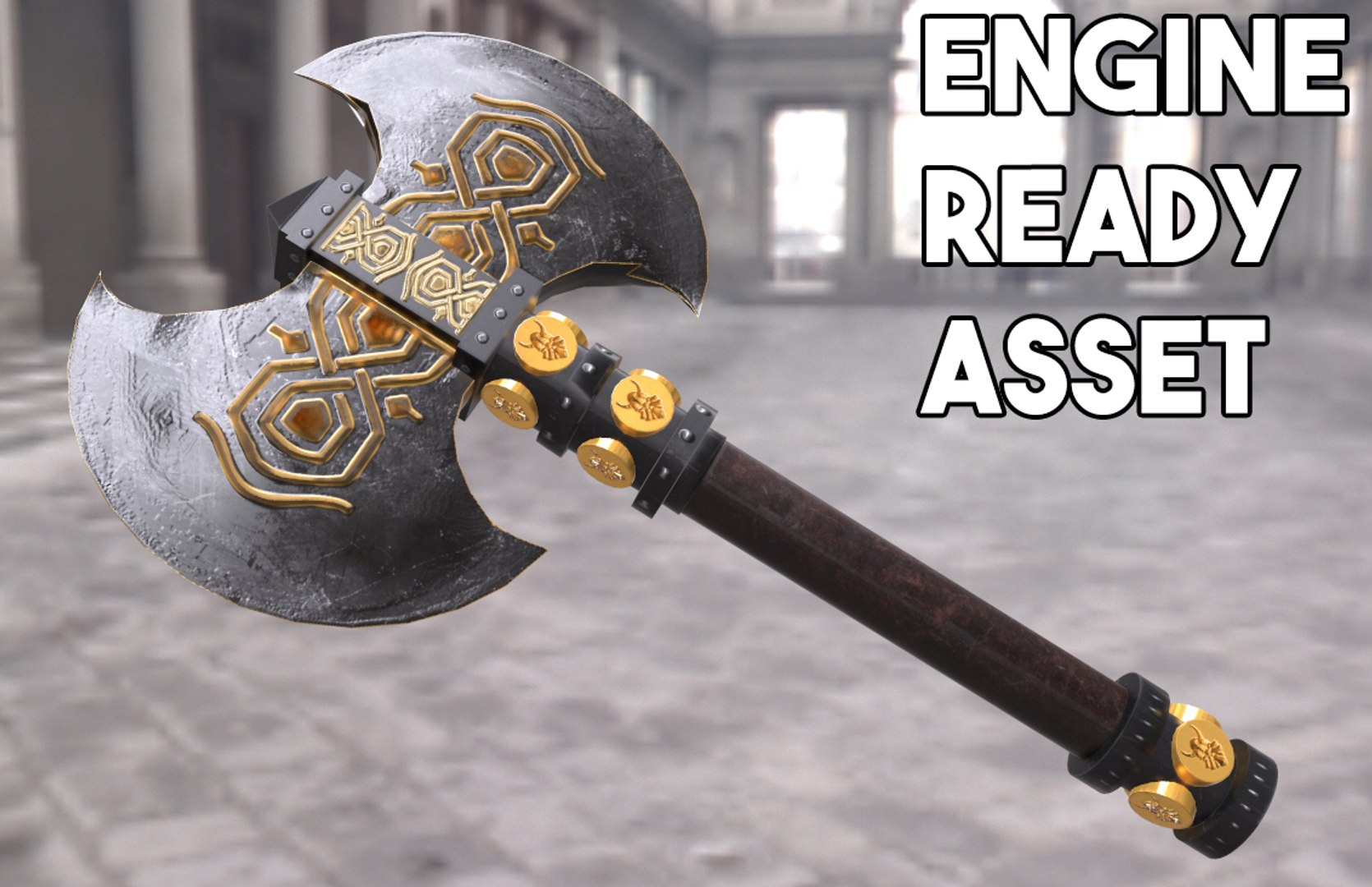 axe hobbit weapon 3d fbx