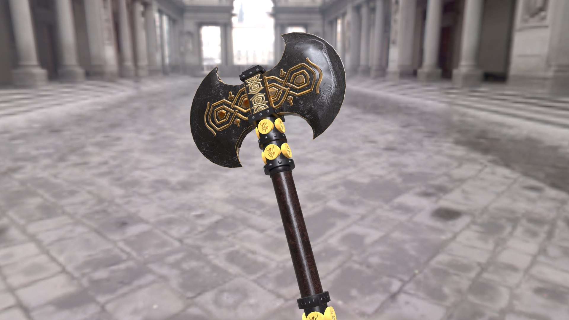 axe hobbit weapon 3d fbx