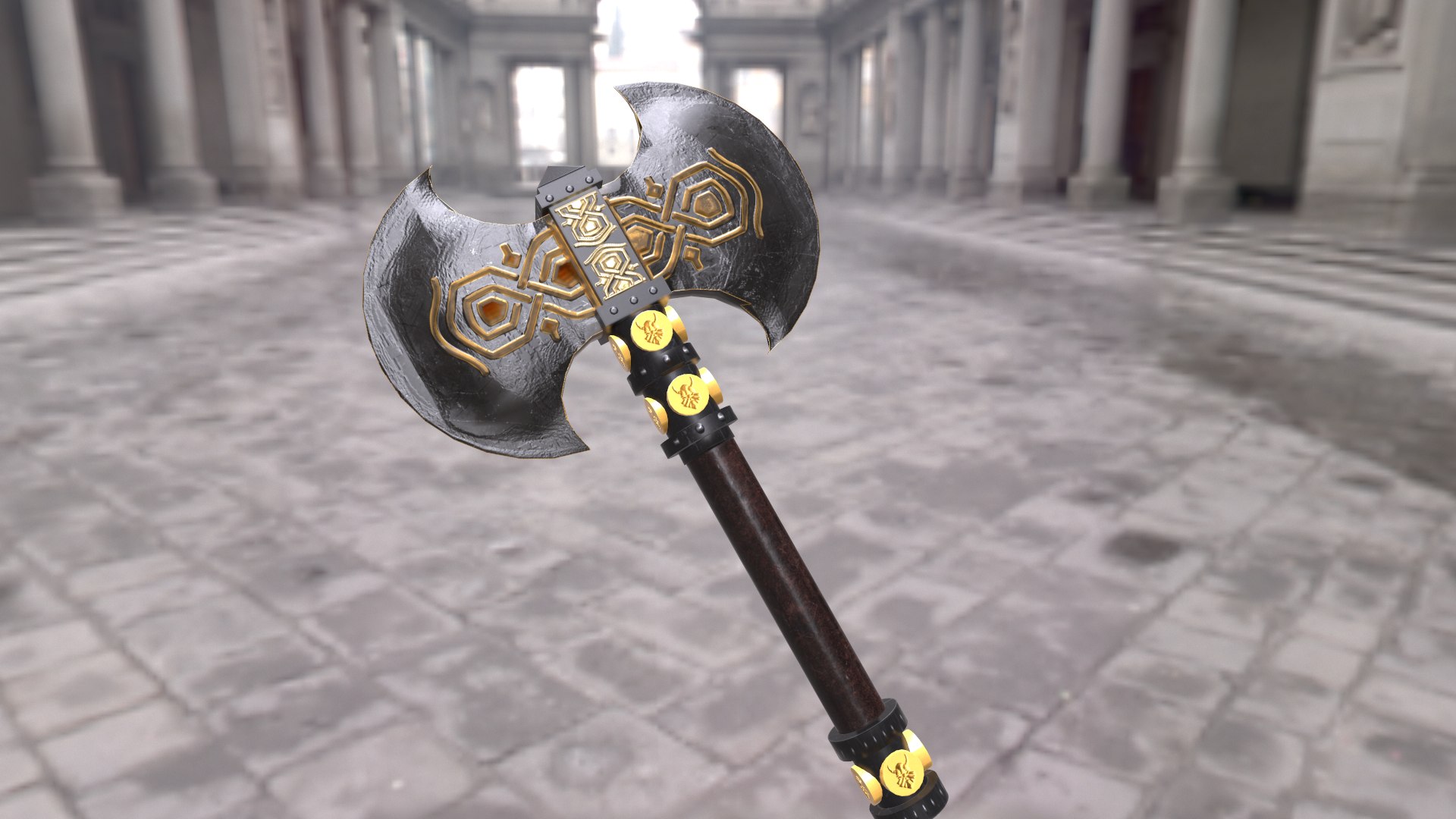 axe hobbit weapon 3d fbx