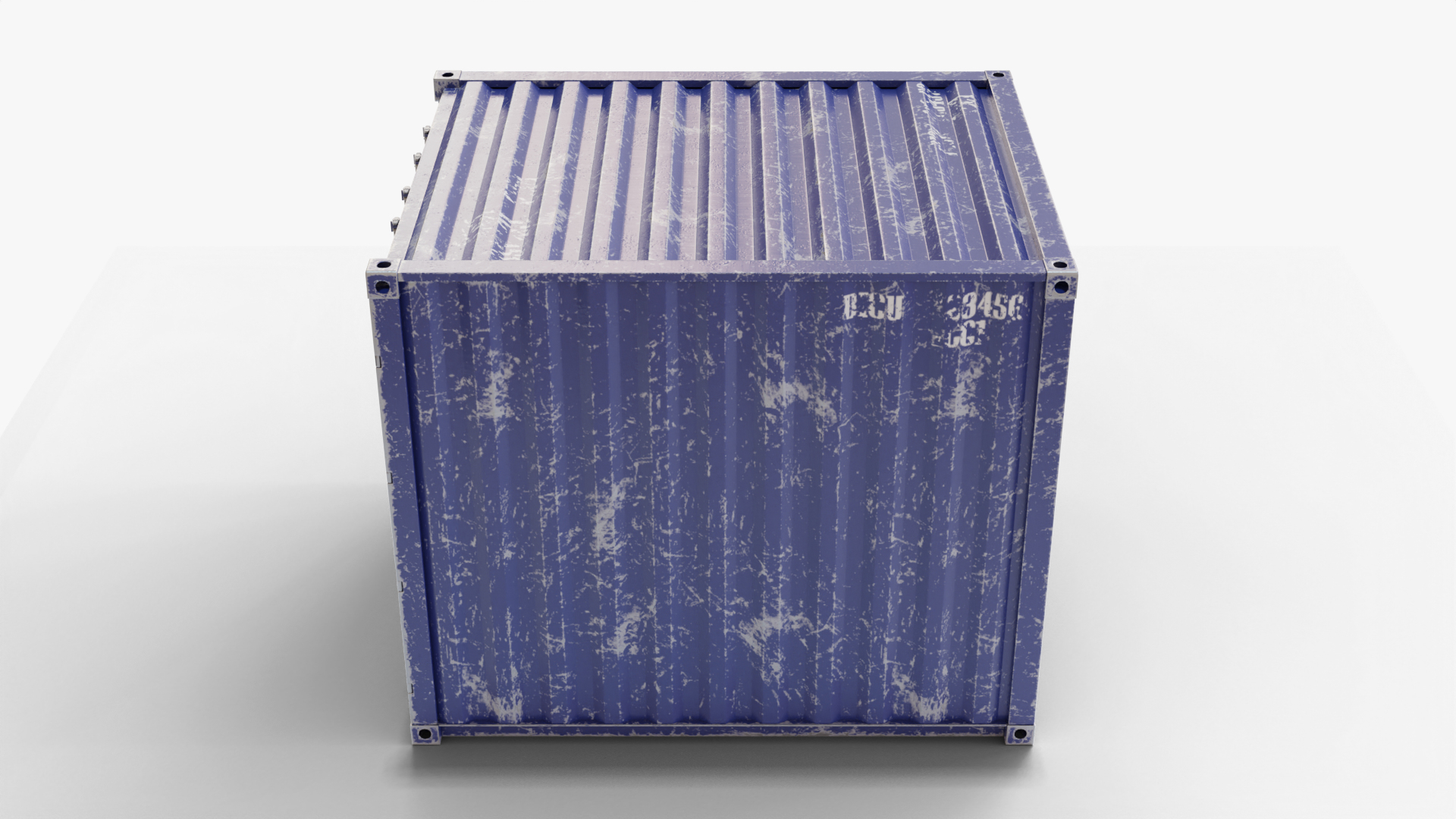 10Ft Cargo Container - Blue - Dirty model - TurboSquid 1920211