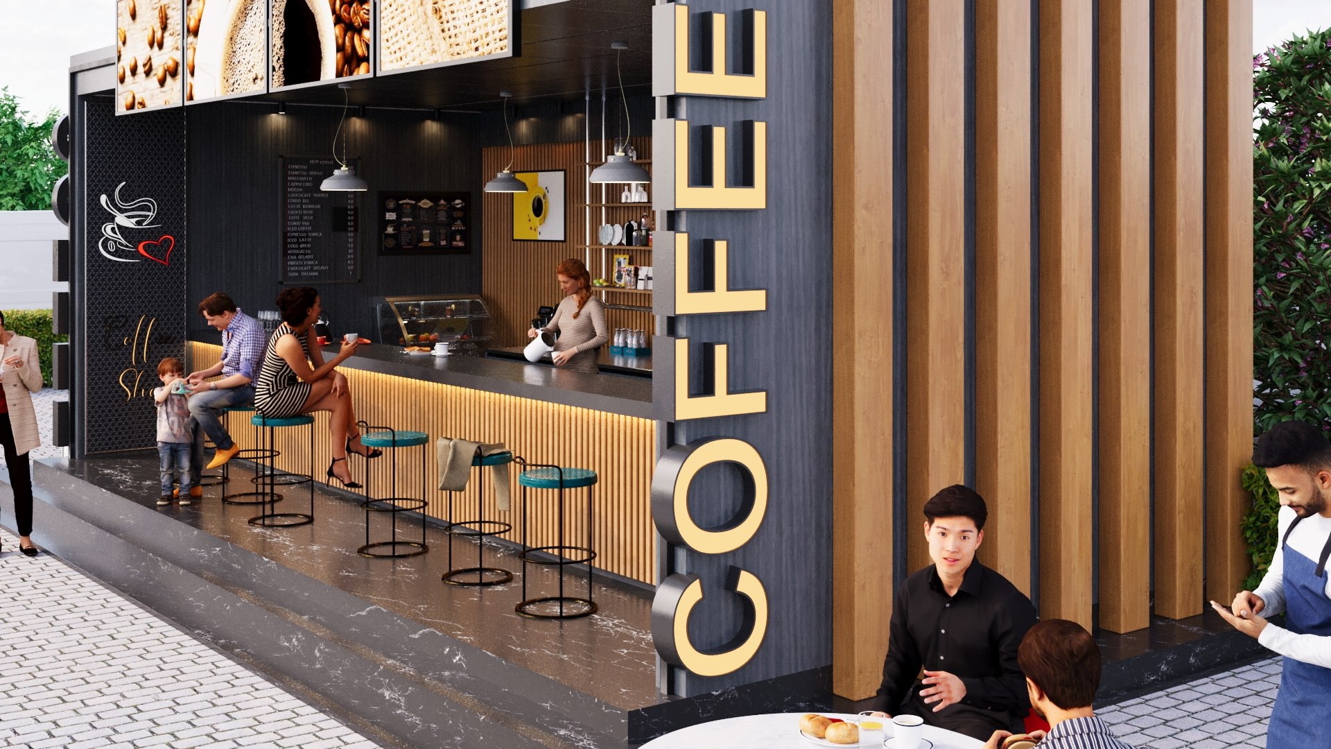 3D Model COFFEE SHOP - TurboSquid 1996770