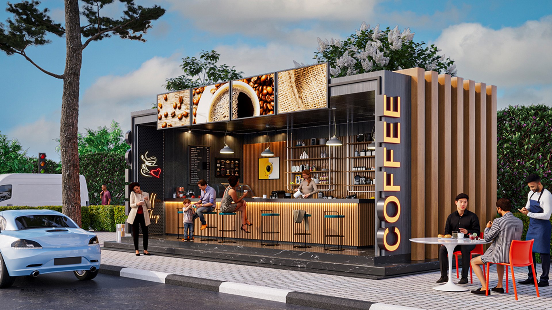 3D Model COFFEE SHOP - TurboSquid 1996770