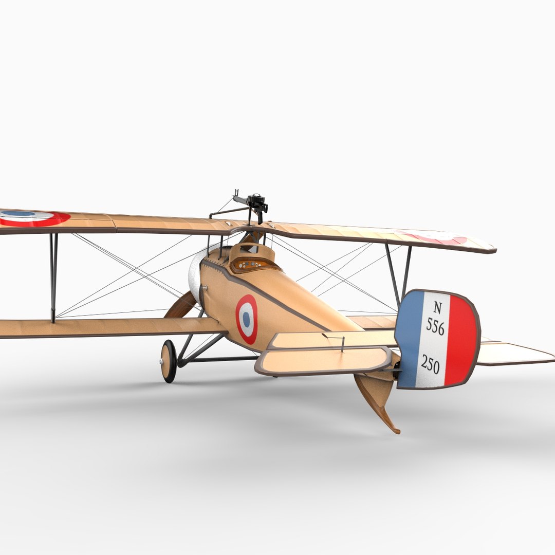 3ds Max Pre-rigged Nieuport 11 Biplane