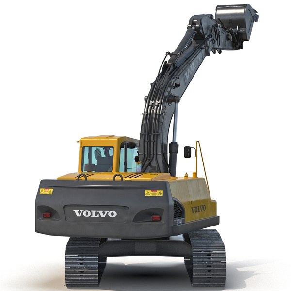 3dsmax tracked excavator ec144d rigged