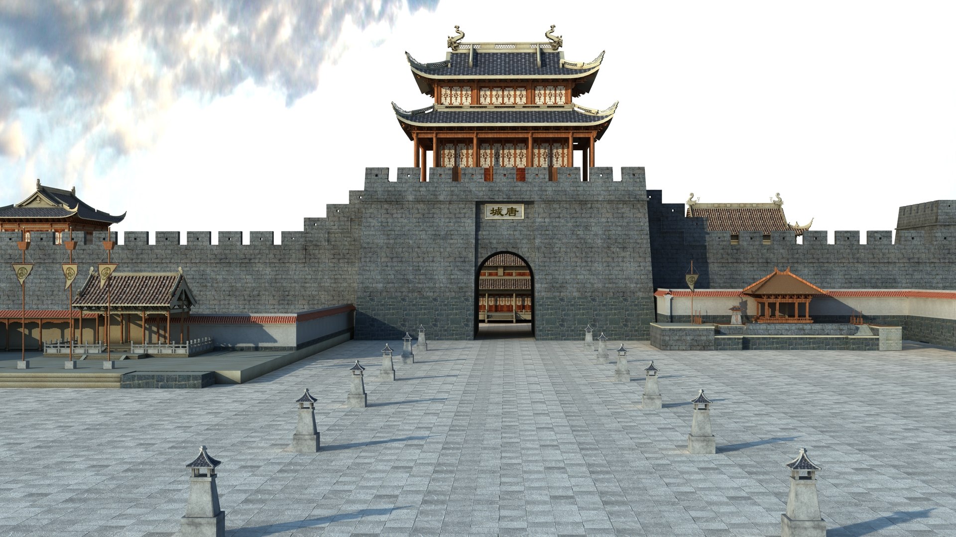 Ancient Chinese Building 3D Model - TurboSquid 1450334