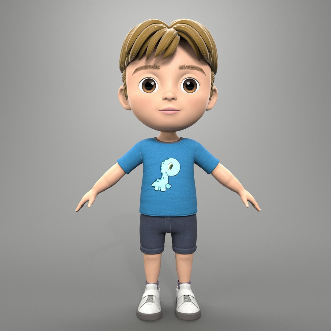 Julian Cartoon Character Rig 3D - TurboSquid 1989227