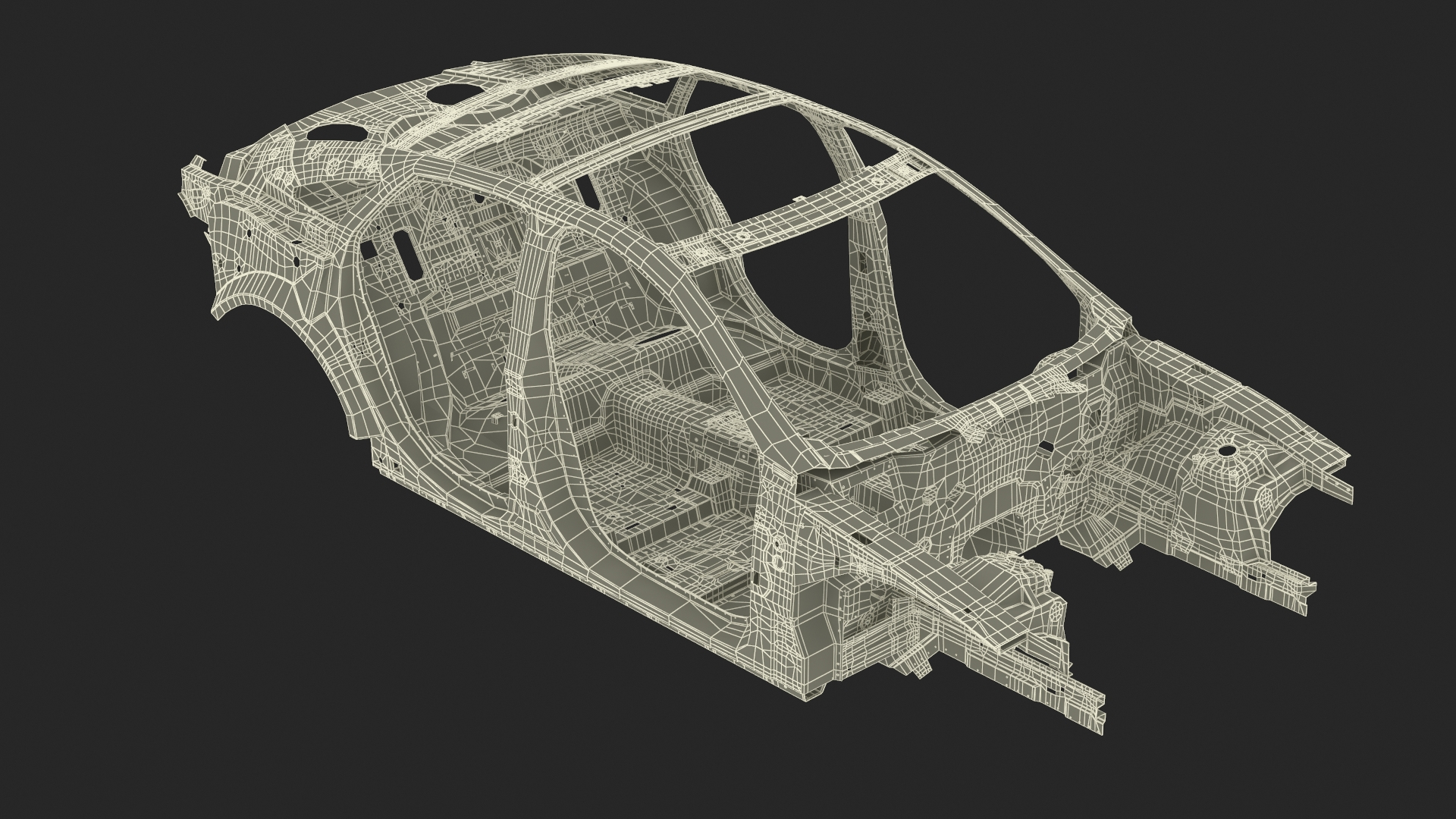 Sedan Frame 3D - TurboSquid 2230541