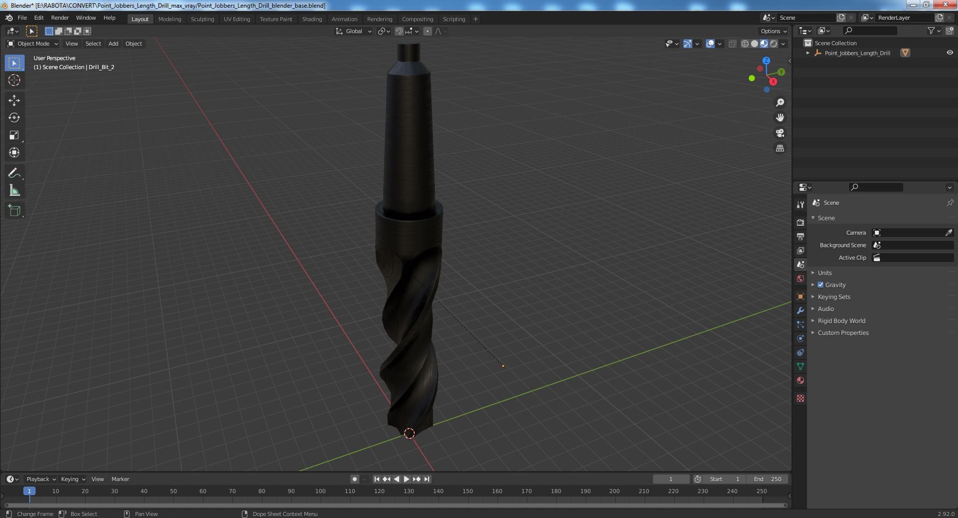 Point Jobbers Length Drill 3D Model - TurboSquid 2190573