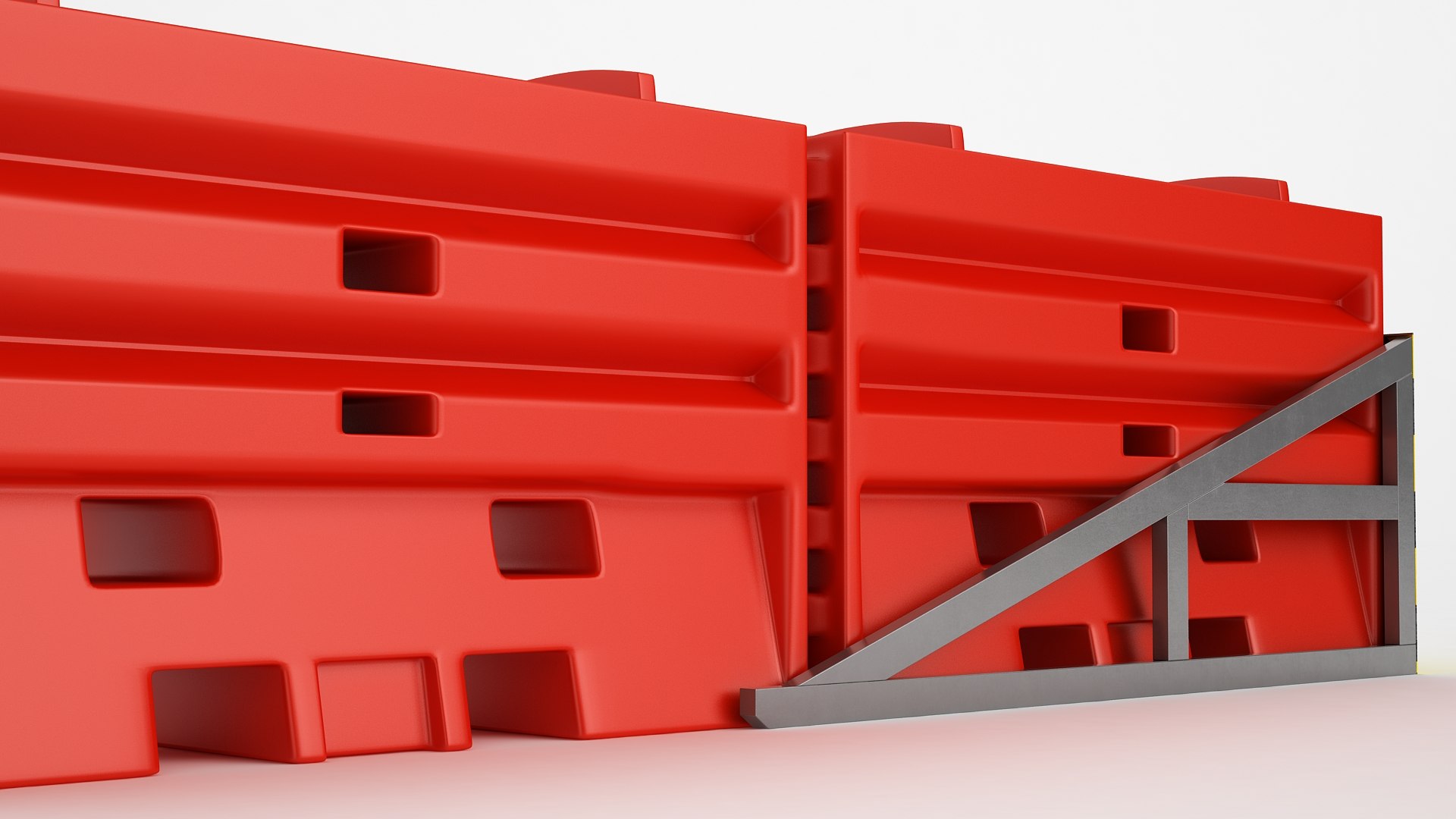 3D Traffix Sled Barrier Model - TurboSquid 1553537