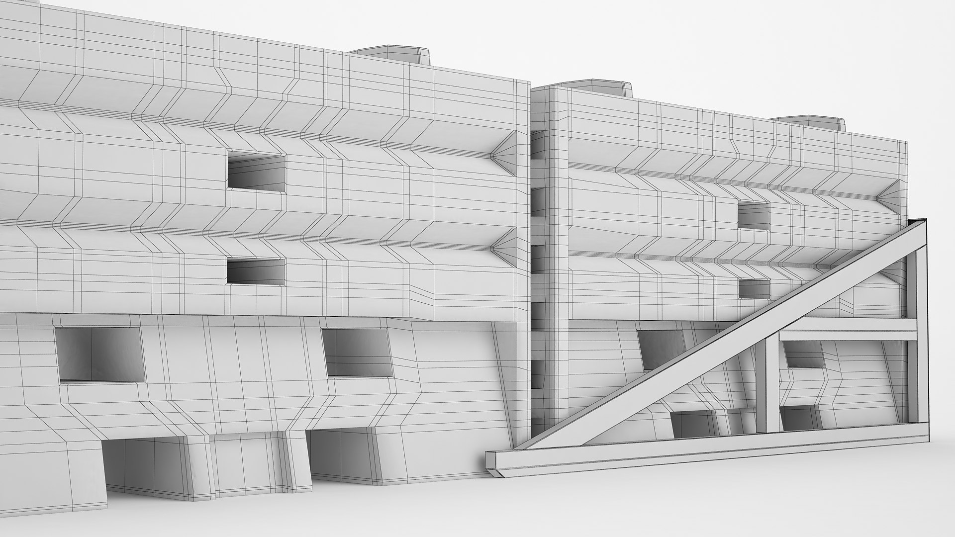 3D Traffix Sled Barrier Model - TurboSquid 1553537