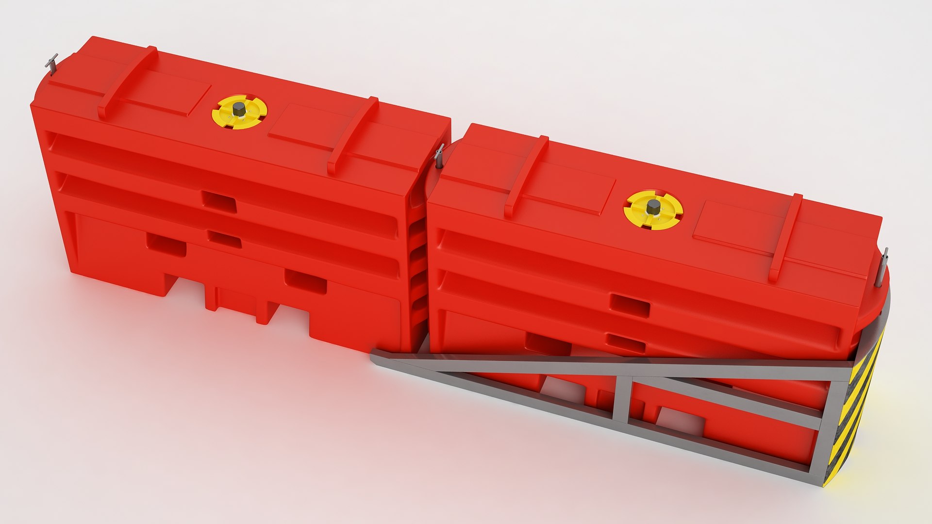 3D Traffix Sled Barrier Model - TurboSquid 1553537