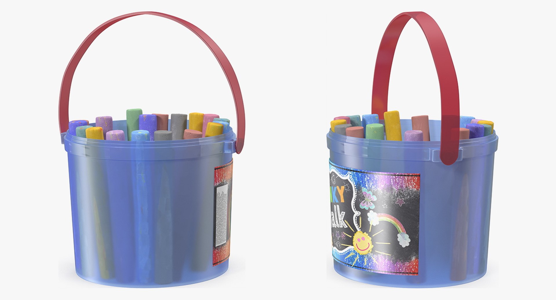3D Coloured Chalk Bucket - TurboSquid 1389039